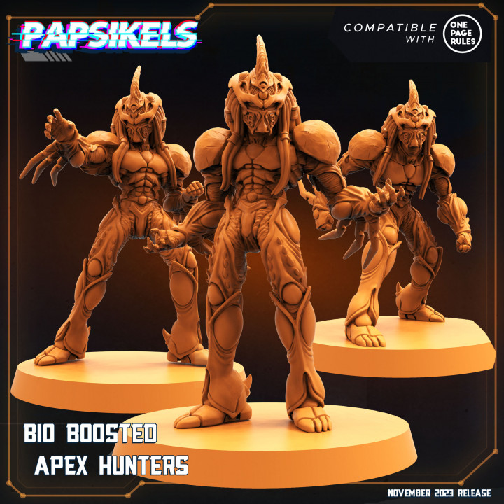 3D Printable BIO BOOSTED APEX HUNTERS by PAPSIKELS MINIATURES