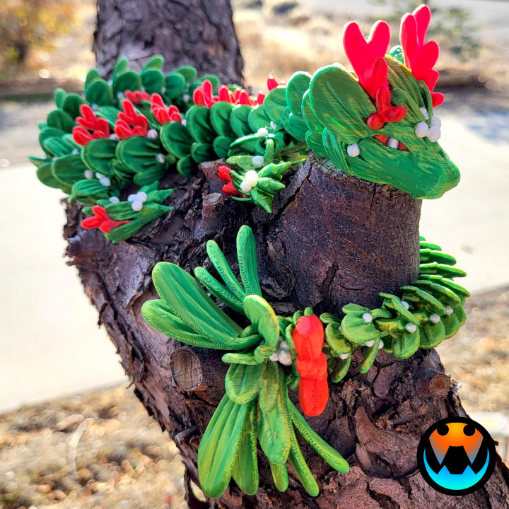 3D Printable Mistletoe Dragon by Cinderwing3D