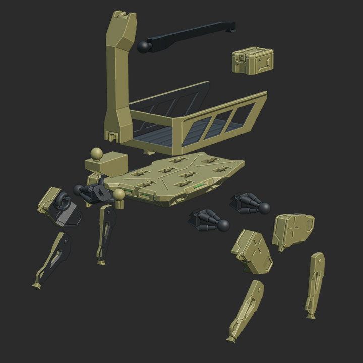 3D Printable Cargo Robot Articulated by Kmech
