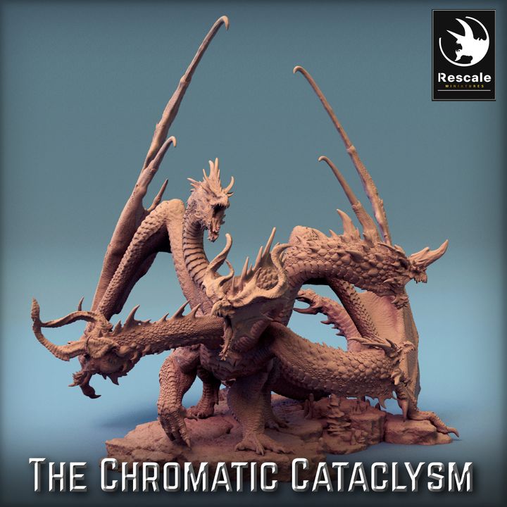 3D Printable Tiamat dragon queen by Rescale Miniatures