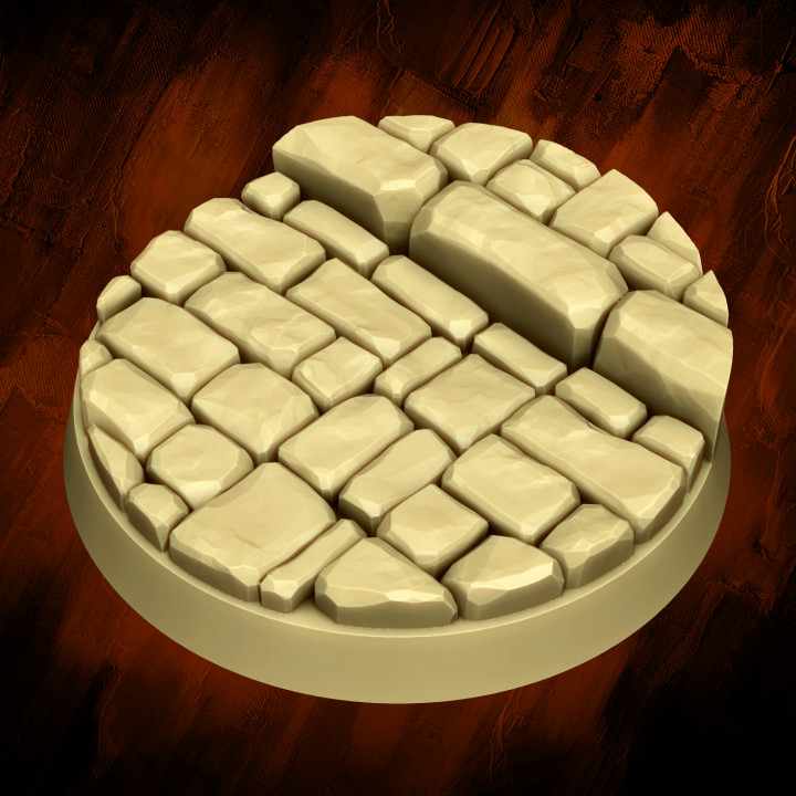 3D Printable Street and pavements - BASES PACK by Minis From the Den