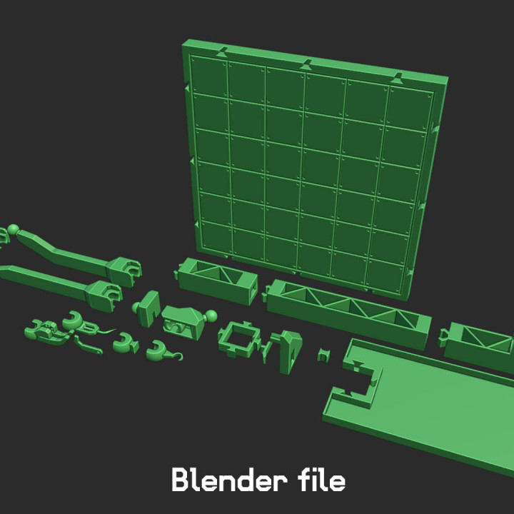 3D Printable Mech Garage Hangar by Kmech