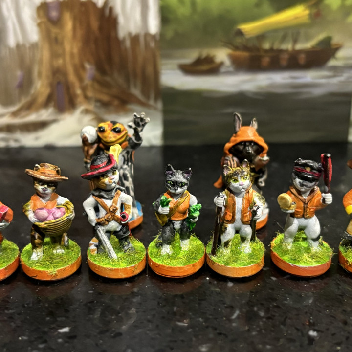 3D Print of Everdell Board Game Upgraded Critters Cats and Bats ...