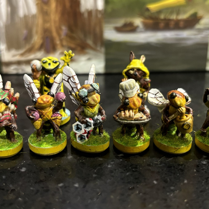 3D Print of Everdell Upgraded Critters Bees and Snails (Unofficial) by ...