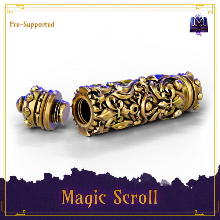 3D Printable Magic Scroll by Mystic Makers Miniatures