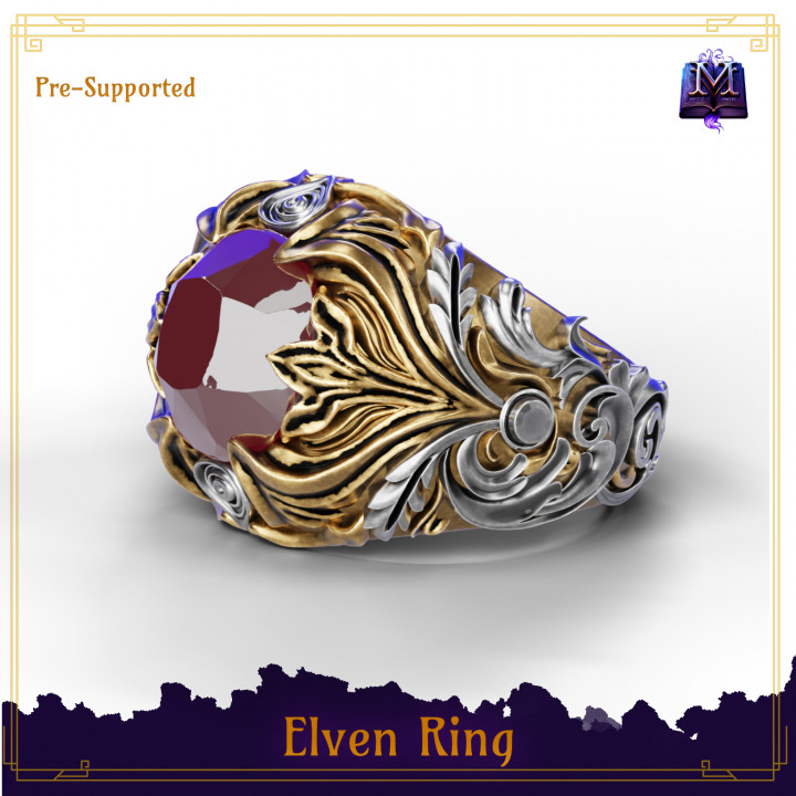 3D Printable Elven Ring by Mystic Makers Miniatures