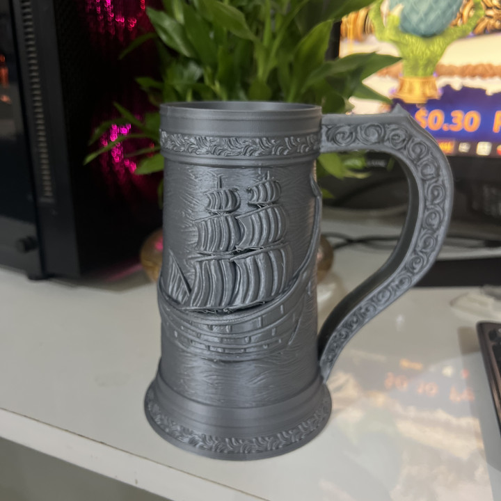 3D Printable Longship Tankard by Mystic Makers Miniatures