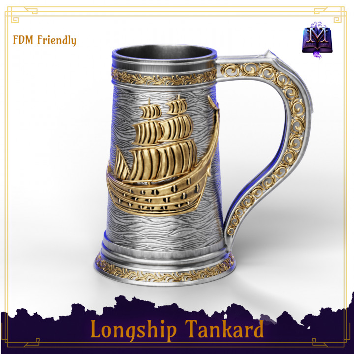 3D Printable Longship Tankard by Mystic Makers Miniatures