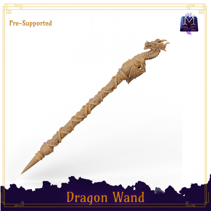 3D Printable Dragon Wand by Mystic Makers Miniatures