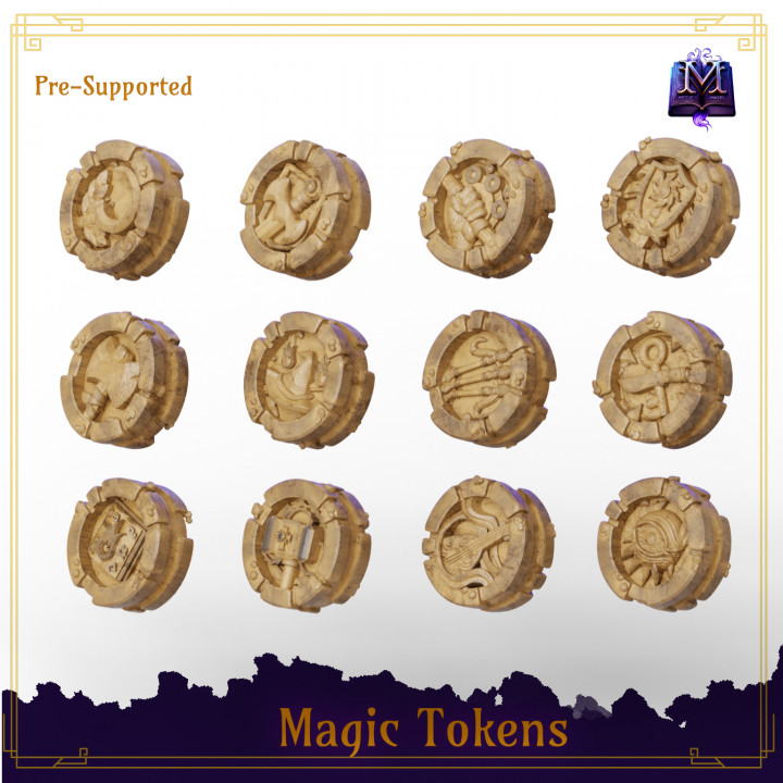 3D Printable Magic Tokens by Mystic Makers Miniatures
