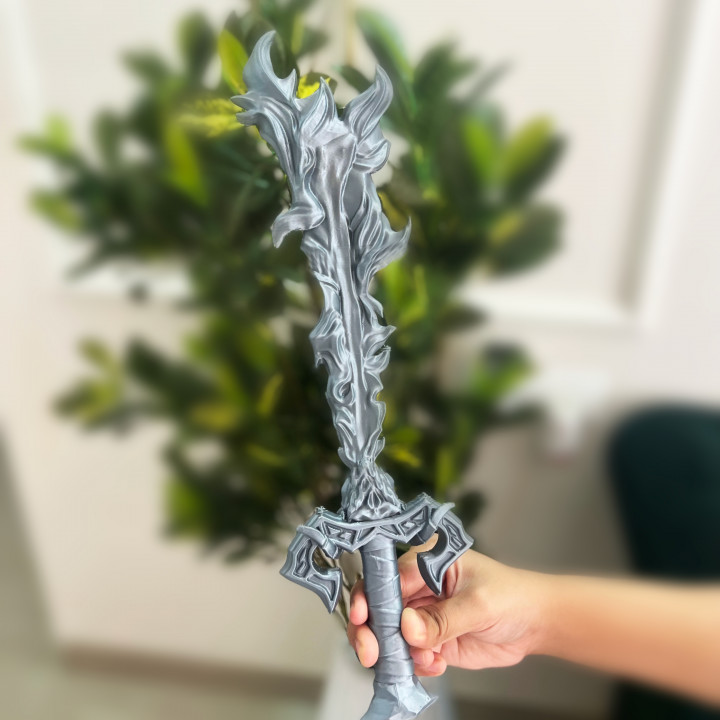 3D Printable Flame Sword by Mystic Makers Miniatures