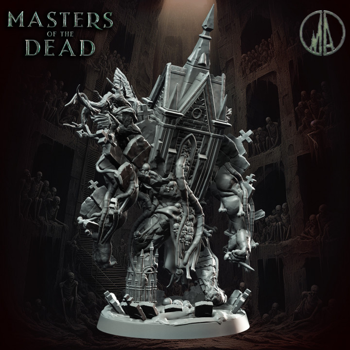 3D Printable Graveyard Golem - Masters of the Dead by Monolith Arts