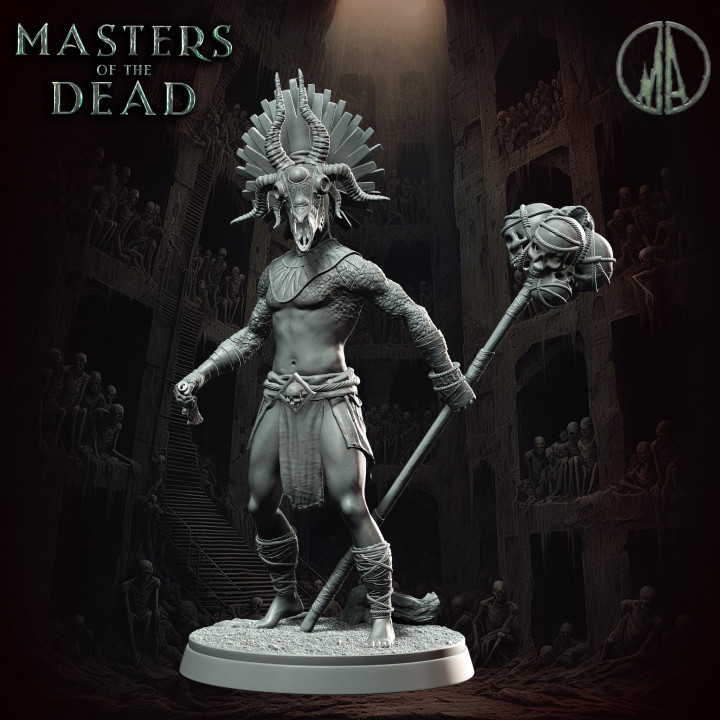 3D Printable Witch Doctor - Masters of the Dead by Monolith Arts