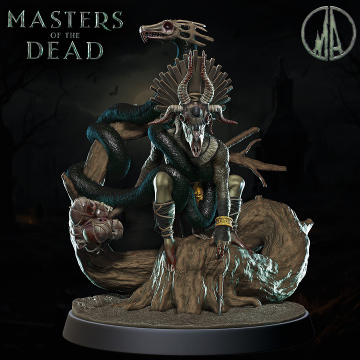 3D Printable Witch Doctor - Masters of the Dead by Monolith Arts