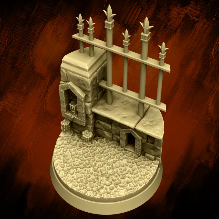 3D Printable Graveyard - BASES PACK by Minis From the Den