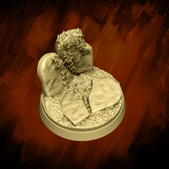 3D Printable Graveyard - BASES PACK by Minis From the Den