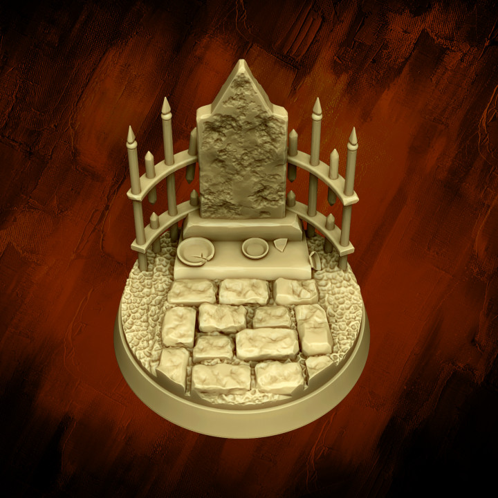 3D Printable Graveyard - BASES PACK by Minis From the Den
