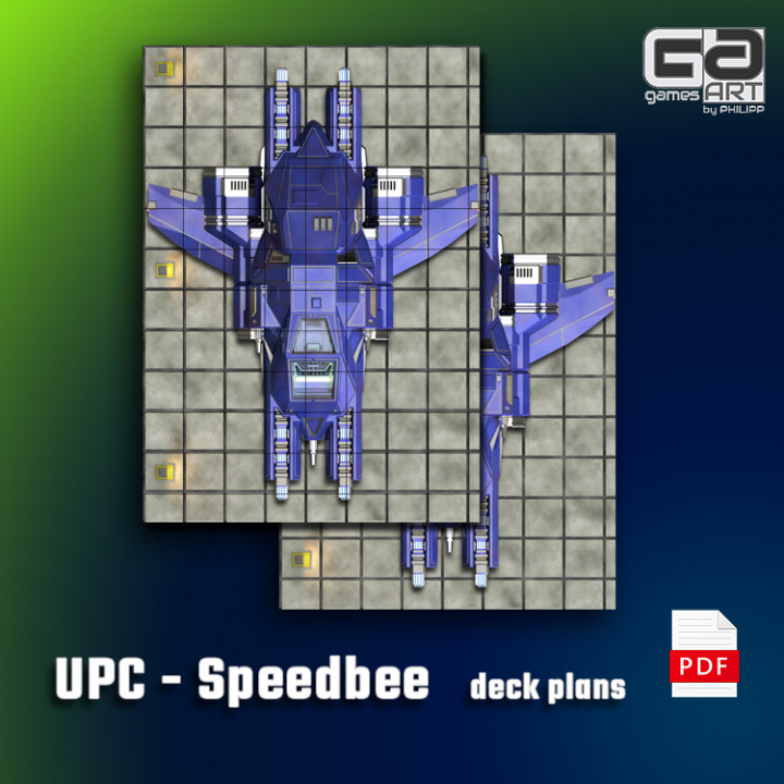 3D Printable UPC - Speedbee - deck plans by gamesART by Philipp