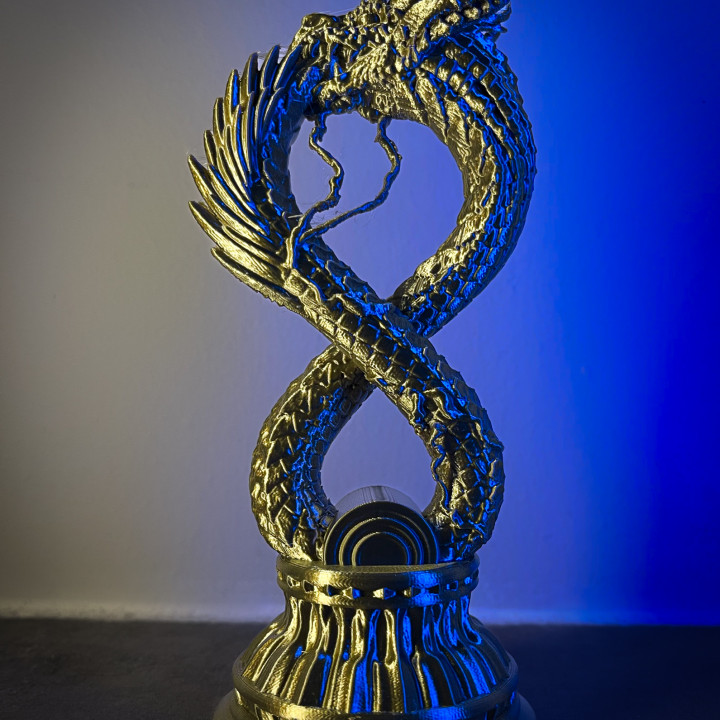 3D Printable Ouroboros Dragon (Pre-supported) by Fotis Mint Studios
