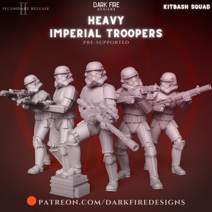 3D Printable Heavy Imperial Troopers by Dark Fire Designs