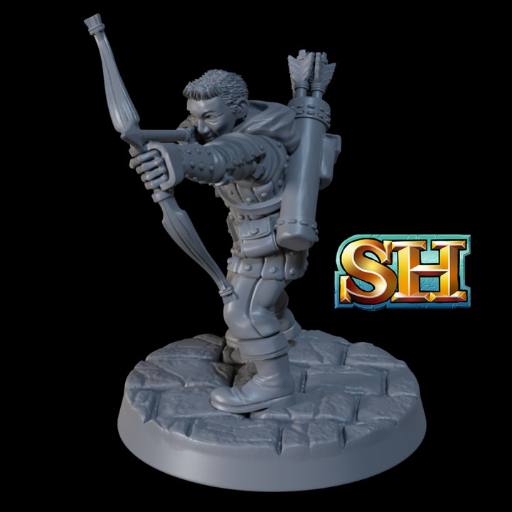 3D Printable Squad of 5 Mercenary Bowmen Miniatures by Stonehaven ...