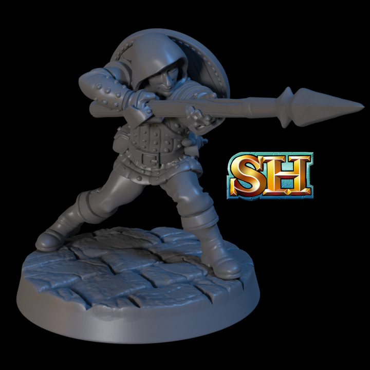 3D Printable Squad of 5 Mercenary Spearmen Miniatures by Stonehaven ...