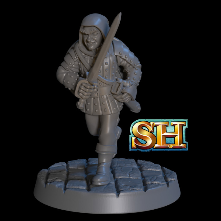 3D Printable Squad of 5 Mercenary Swordsmen Miniatures by Stonehaven ...