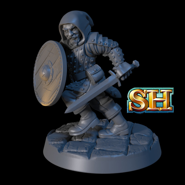 3D Printable Squad of 5 Mercenary Swordsmen Miniatures by Stonehaven ...