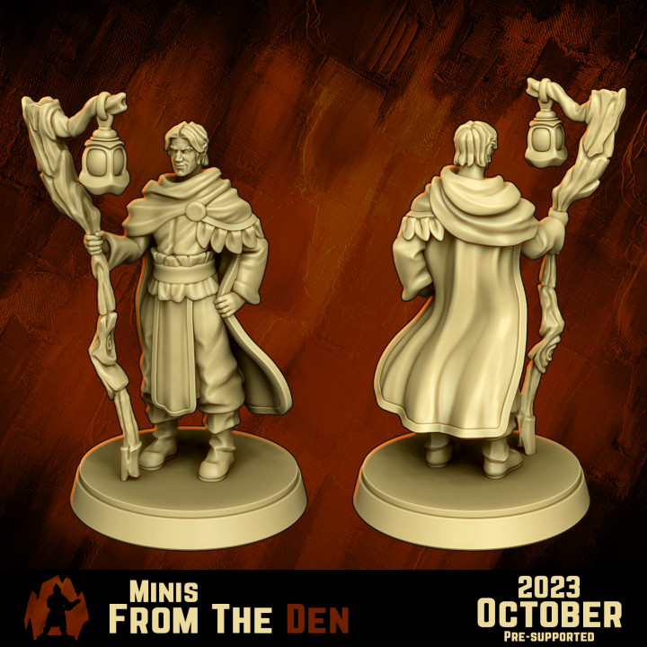 3D Printable Light Keeper - Mage by Minis From the Den
