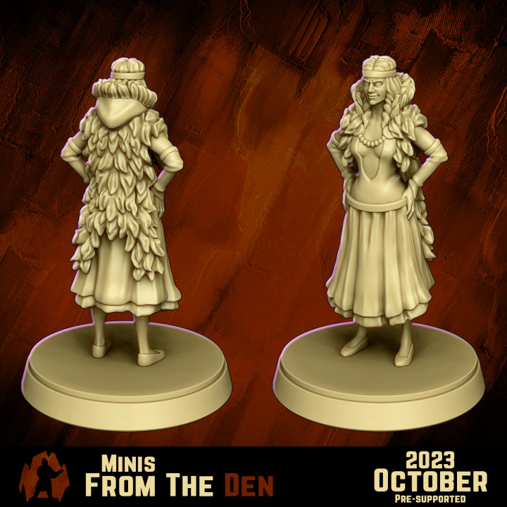 3D Printable VILLAGE HEALER - MAGE by Minis From the Den