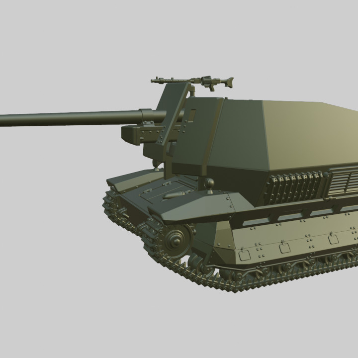 3D Printable Pak 40 auf Panzerkampfwagen 737 FCM (f) (Germany, WW2) by ...