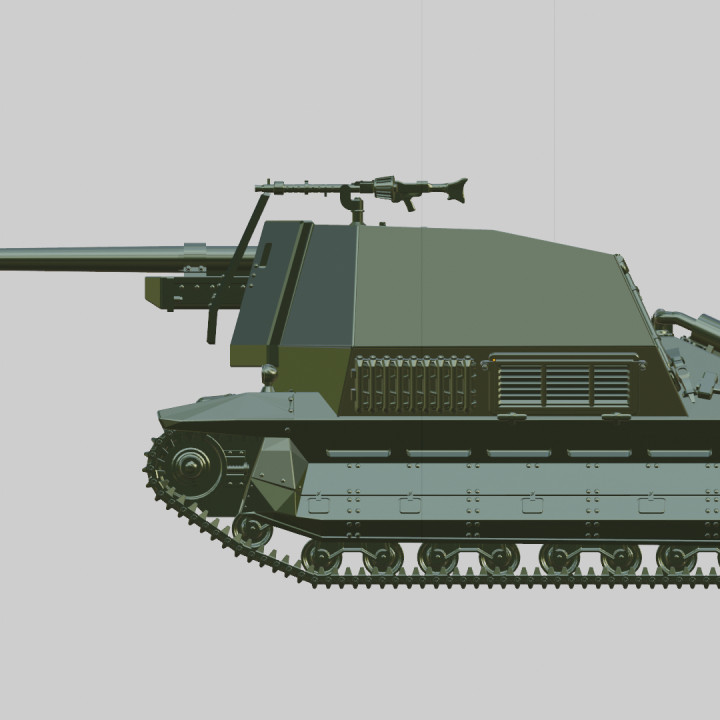 3D Printable Pak 40 auf Panzerkampfwagen 737 FCM (f) (Germany, WW2) by ...