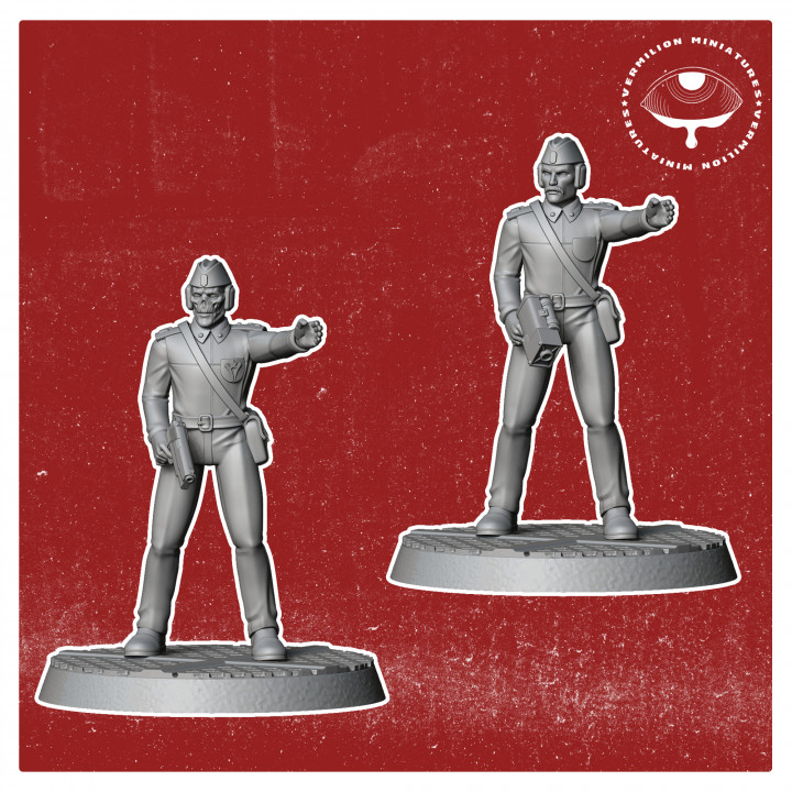 3D Printable Red Officer 1 by Vermilion Miniatures