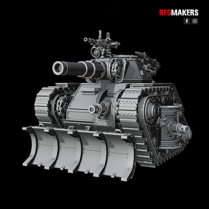 3D Printable Solar Battle Tank - Imperial Force by RedMakers