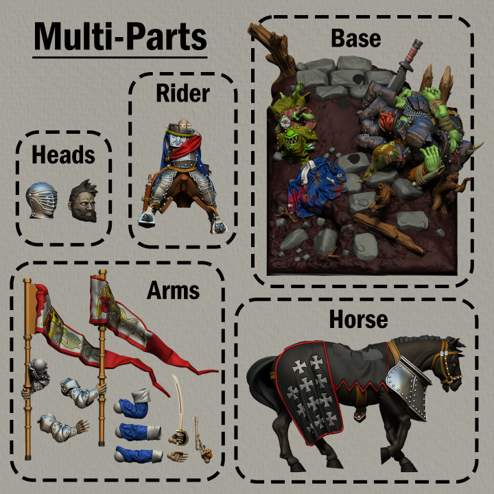 3D Printable Mounted Captain by MGMoogii