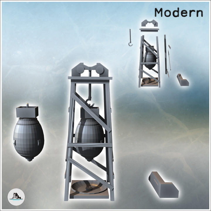 3D Printable Atomic bomb launching structure with shelter (1) - Cold ...