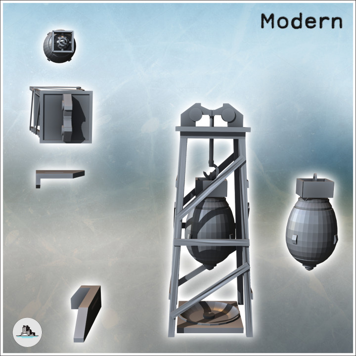 3D Printable Atomic bomb launching structure with shelter (1) - Cold ...