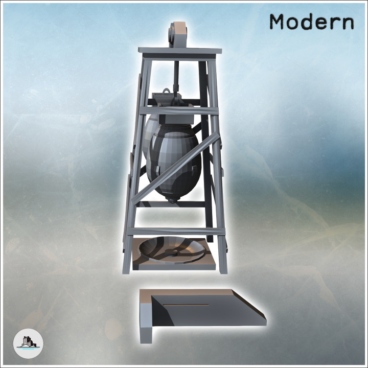 3D Printable Atomic bomb launching structure with shelter (1) - Cold ...