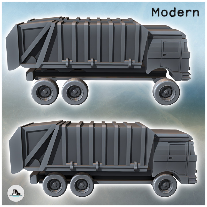 3D Printable Modern Dump Truck with Front Cab (8) - Cold Era Modern ...
