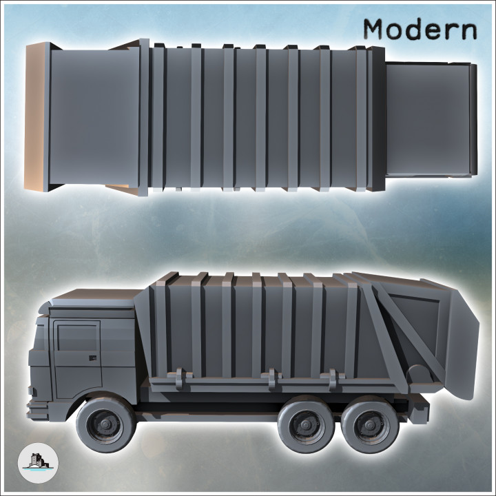 3D Printable Modern Dump Truck with Front Cab (8) - Cold Era Modern ...