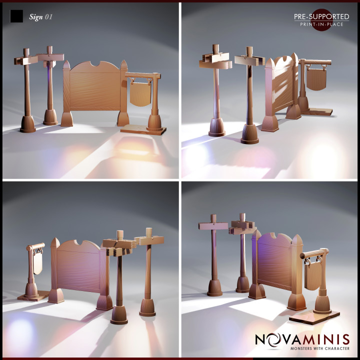 3D Printable Sign 01 by NOVAMINIS