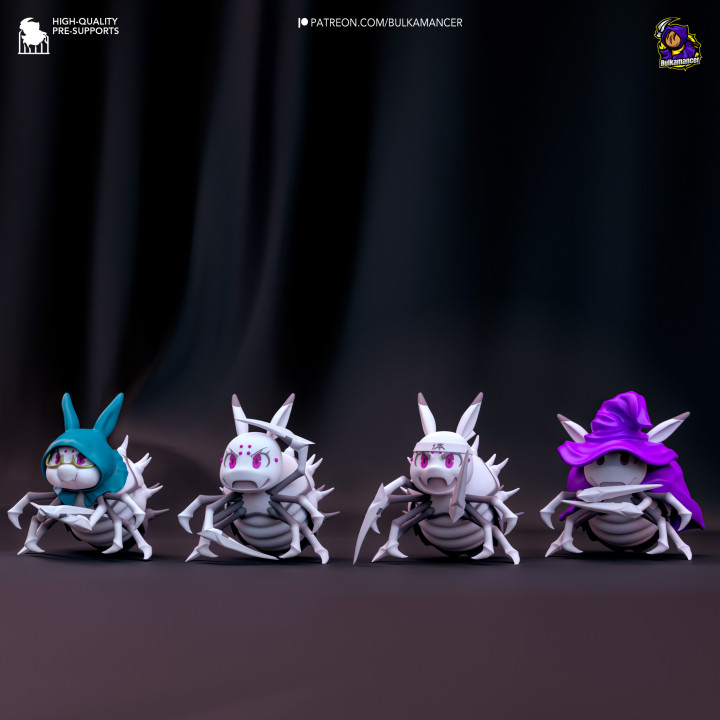 3D Printable Chibi Spiders | 70mm by Bulkamancer Sculpts