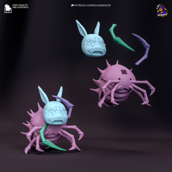 3D Printable Chibi Spiders | 70mm by Bulkamancer Sculpts