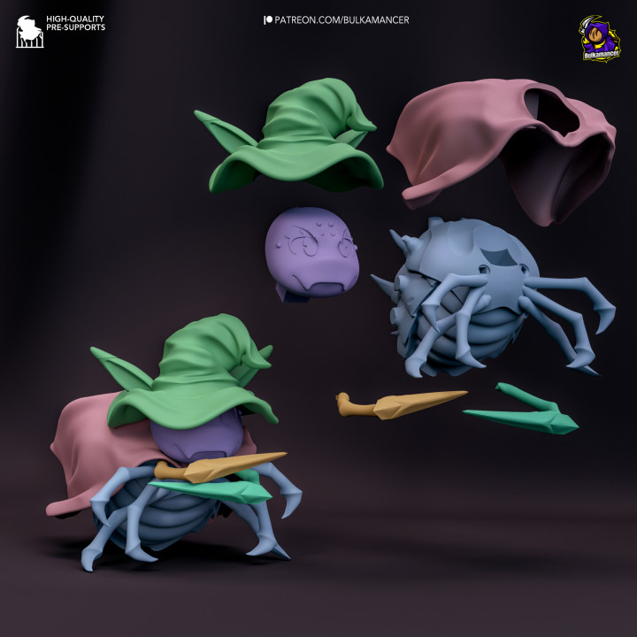 3D Printable Chibi Spiders | 70mm by Bulkamancer Sculpts