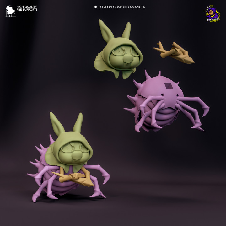 3D Printable Chibi Spiders | 70mm by Bulkamancer Sculpts