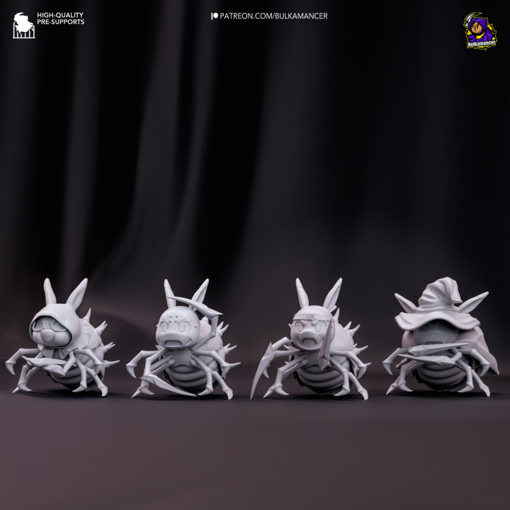 3D Printable Chibi Spiders | 70mm by Bulkamancer Sculpts