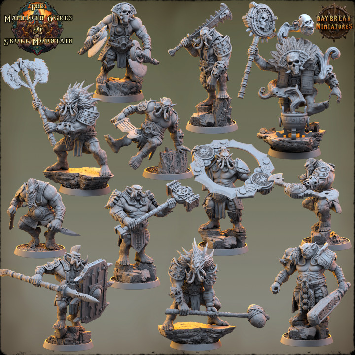 3D Printable Ogres - The Mammoth Ogres of Skull Mountain- COMPLETE PACK ...