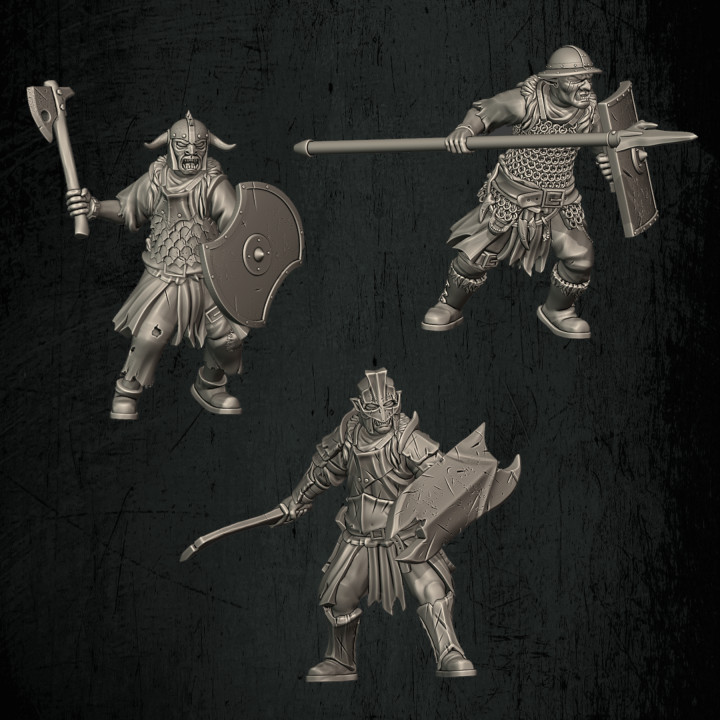 3D Printable Orc Warrior Modular Kit by Quartermaster3D