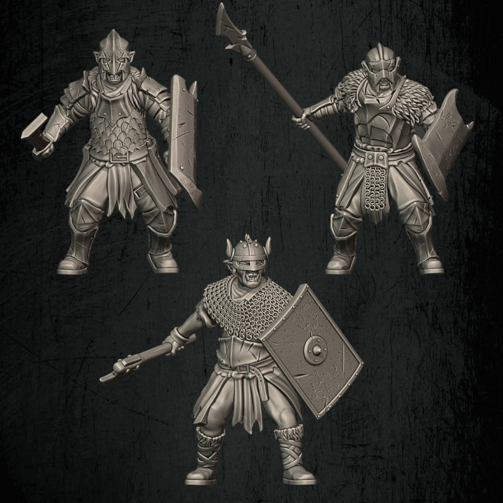 3D Printable Orc Warrior Modular Kit by Quartermaster3D