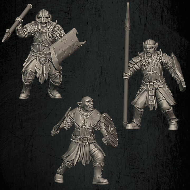 3D Printable Orc Warrior Modular Kit by Quartermaster3D